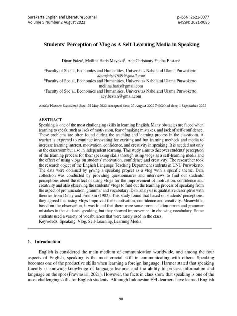 Students_Perception_of_Vlog_as_A_Self_Le | PDF | Data | Qualitative Research