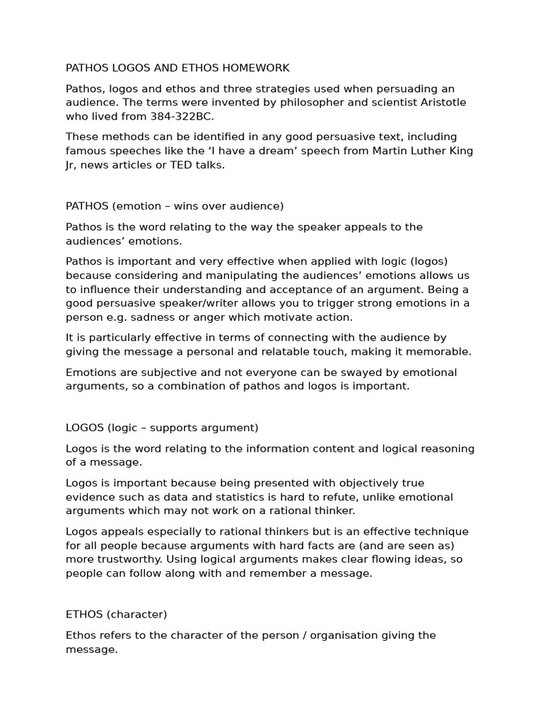 Philisophy Logos Pathos Ethos | PDF