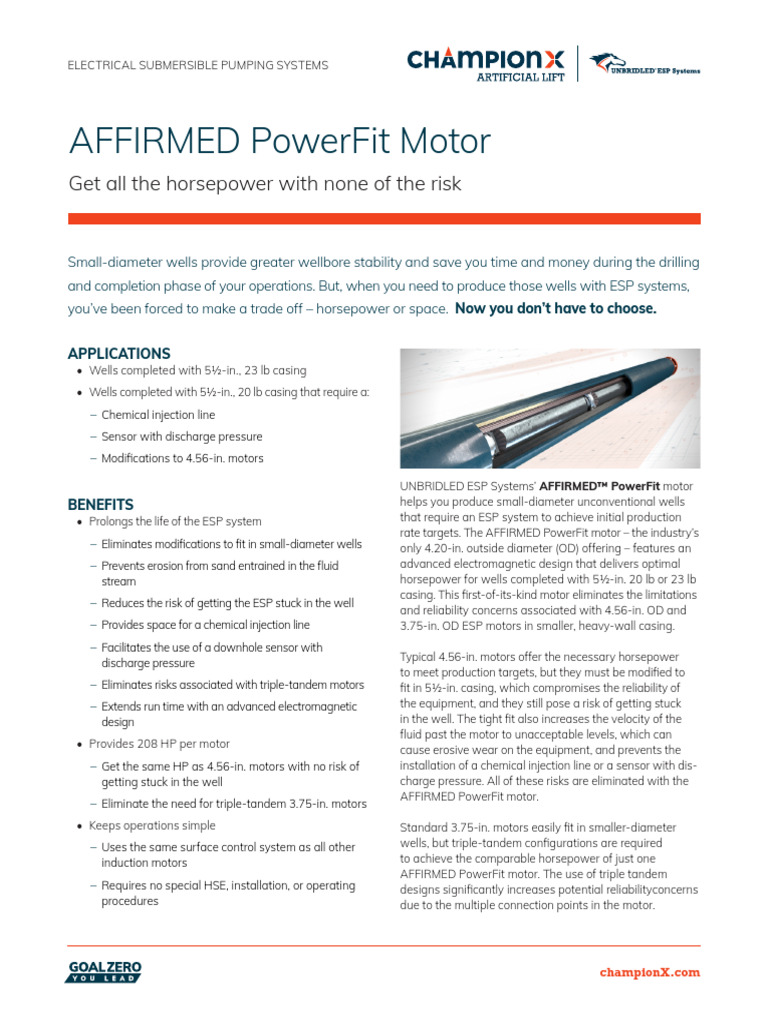 UNB - AFFIRMED PowerFit Motor - SS - 0321 | PDF | Electric Motor ...