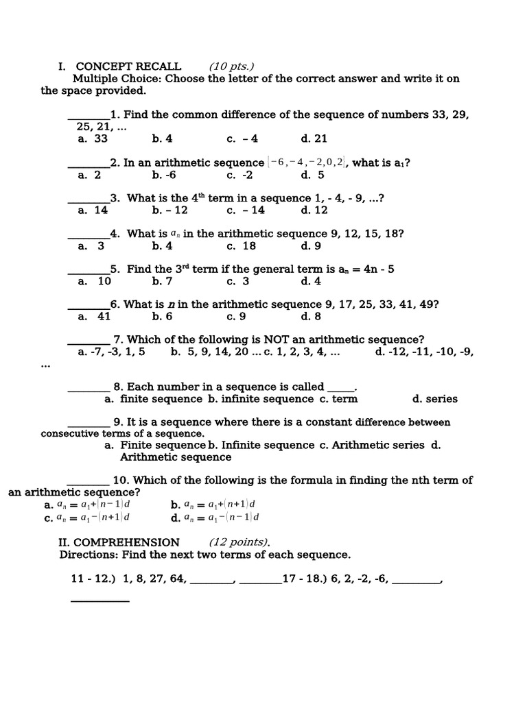 1st QTR DLP Week6 ExamWeek Updated | PDF | Sequence | Mathematics