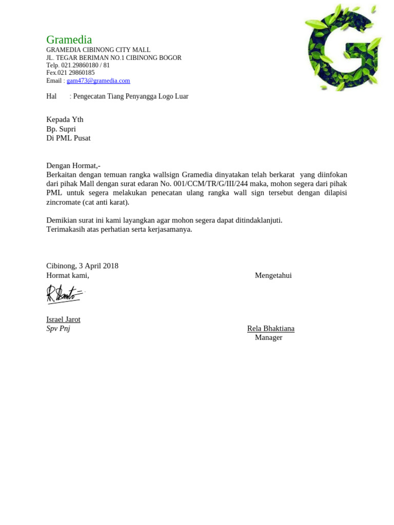 PML Pengecatan Logo Luar | PDF