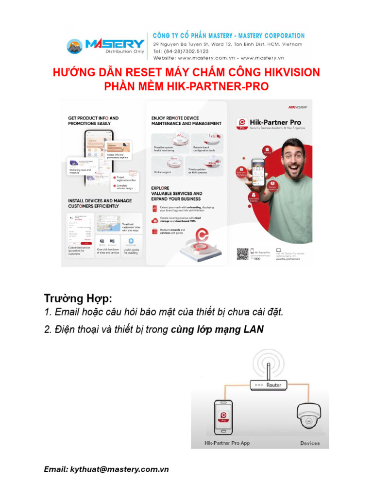 Huong Dan Reset May Cham Cong Hikvision Phan Mem Hik | PDF