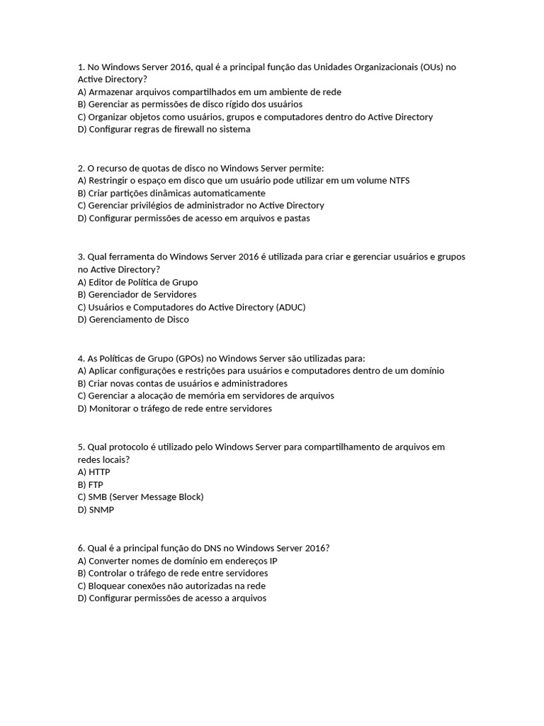 Objetos no Active Directory e suas Funções | PDF | Diretório ativo ...