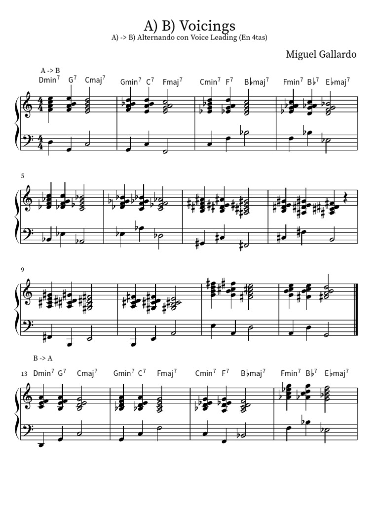 A B Voicings en 4tas Con VL | PDF