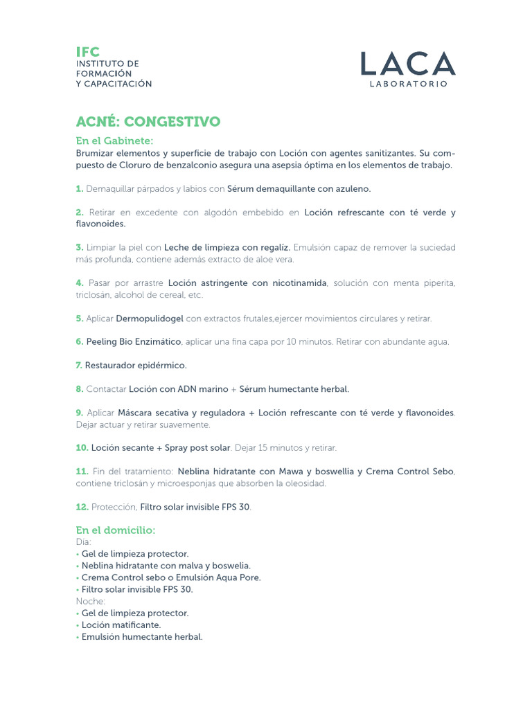 PROTOCOLO_ ACNE CONGESTIVO | PDF