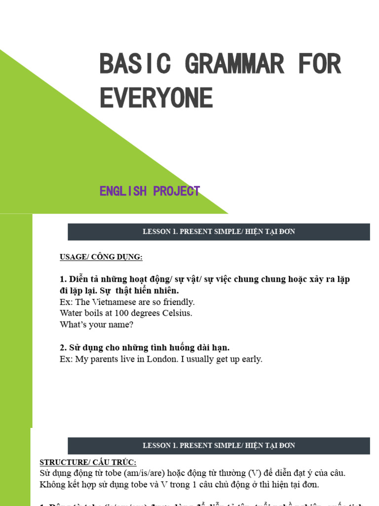 Basic Grammar For Everyone | PDF