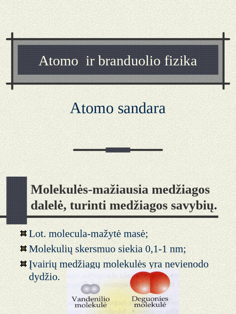 Atomo Ir Branduolio Fizika | PDF