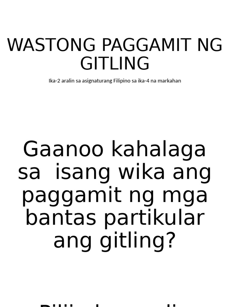 Aralin 2 - GITLING | PDF