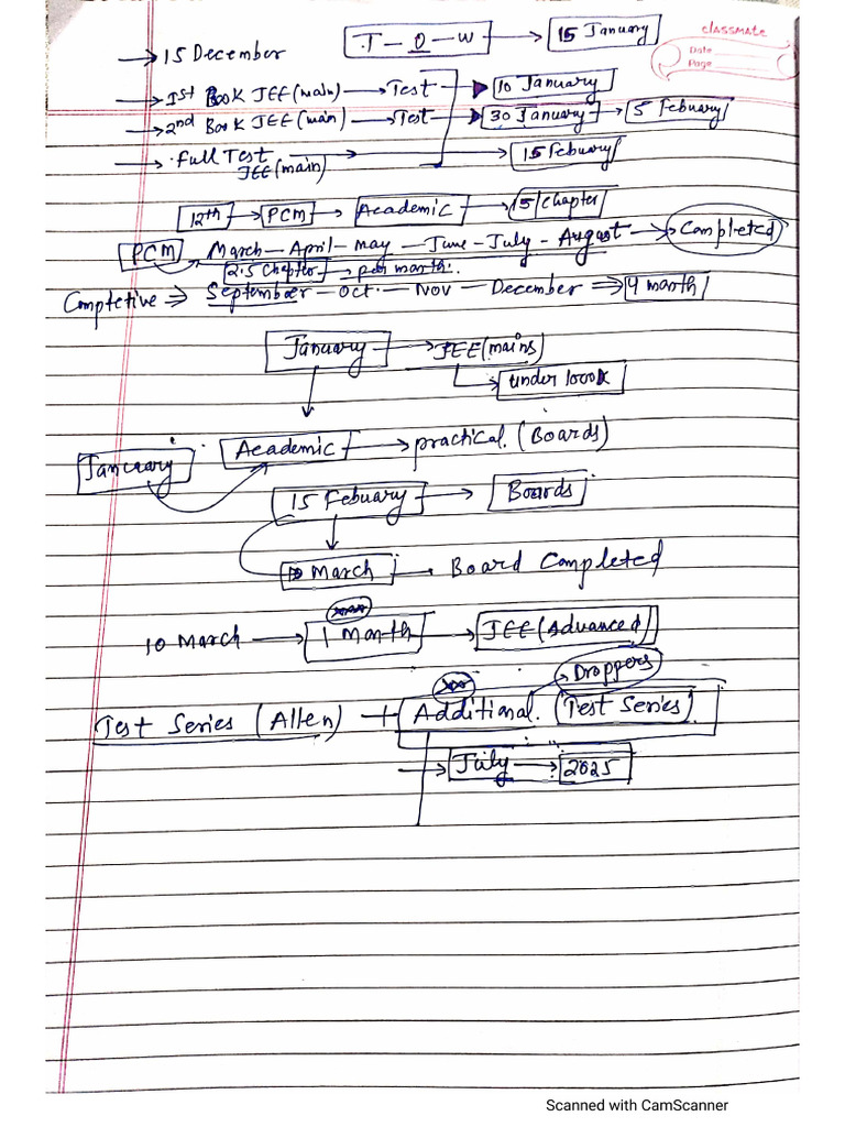 Planner For Jee Mains 2025 Pdf