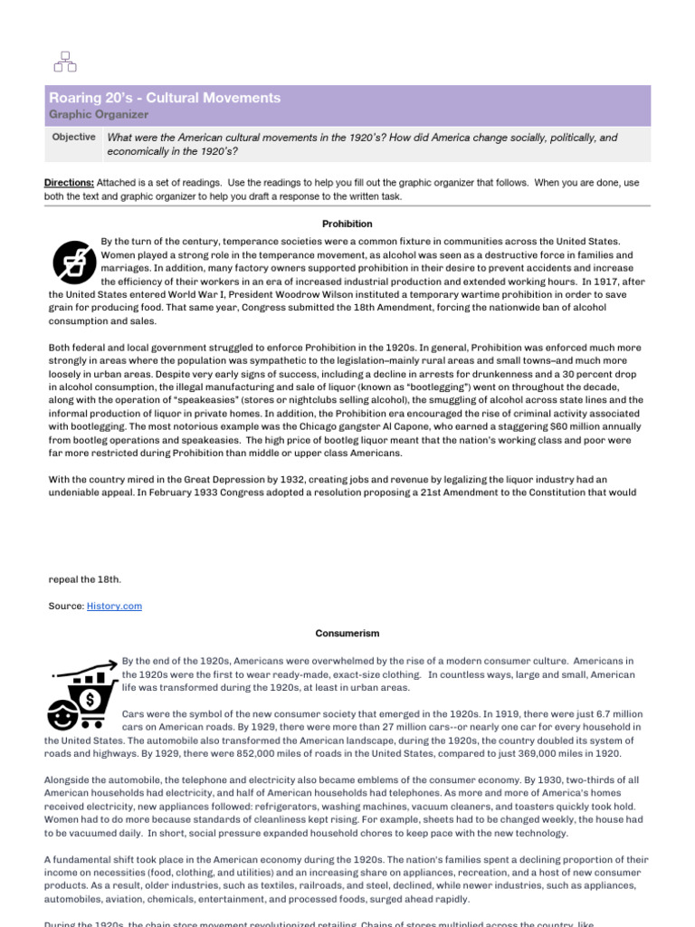 1920s American Cultural Movements | PDF | Christian Fundamentalism ...