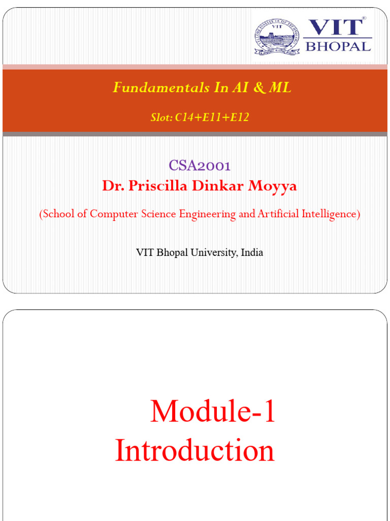 CSA (2001) : Fundamental in AIML, Module 1 | PDF | Artificial Intelligence | Intelligence (AI ...
