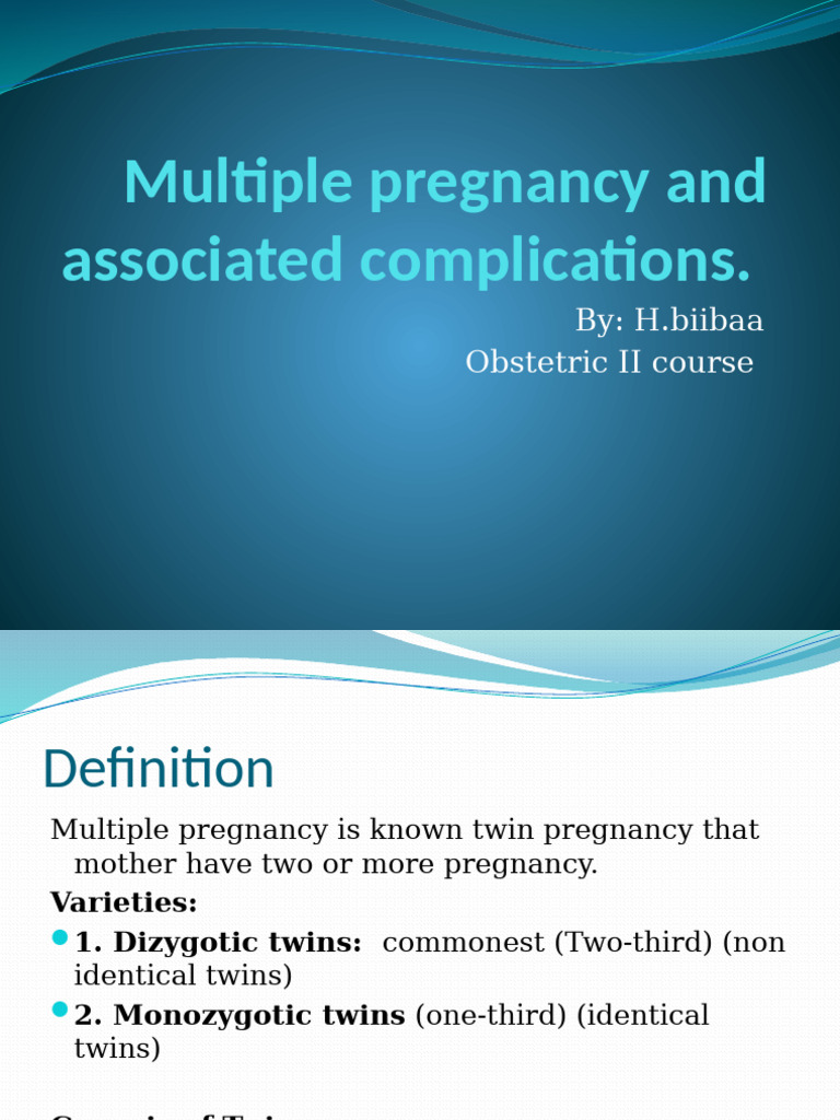 Multiple Pregnancy and Associated Complications | PDF | Twin | Childbirth
