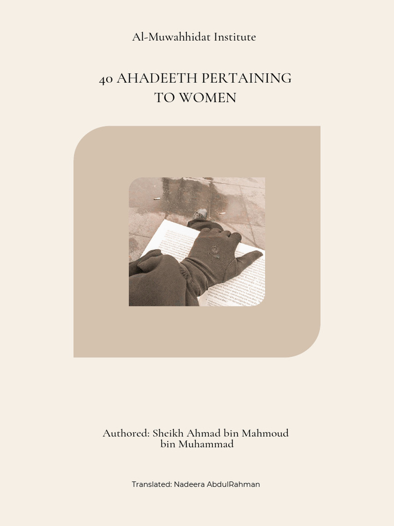 40 Ahadeeth Pertaining To Women 2 | PDF | Hadith | God In Islam