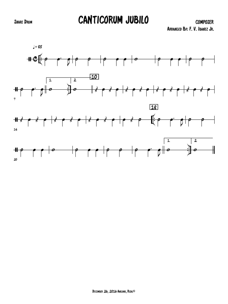 Snare Drum Canticorum | PDF