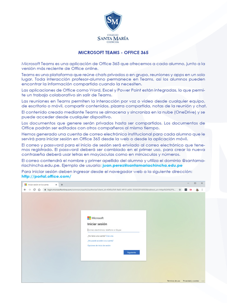 Guía de Uso de Microsoft Teams en Office 365 | PDF | Microsoft Office ...