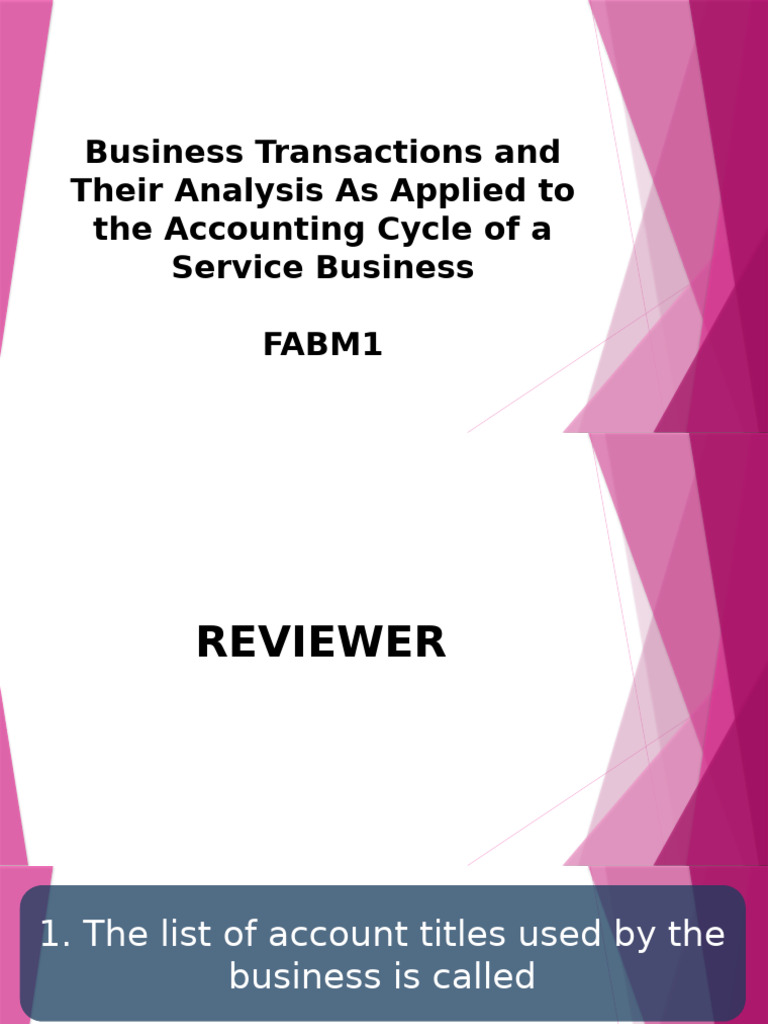 FABM1- REVIEWER | PDF | Debits And Credits | Business