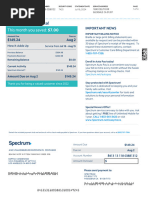 Spectrum Bill | PDF | Payments | Service Industries
