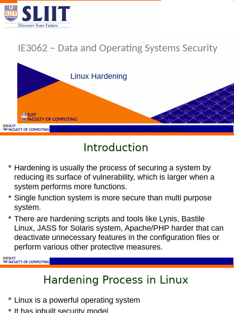12 - T4 - OS SEC - Linux Hardening | PDF | Password | Utility Software