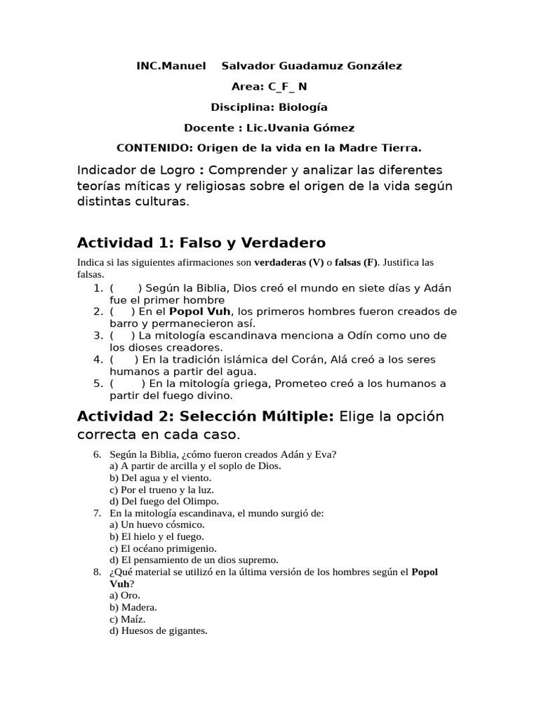 Teorias Decla Vida | PDF