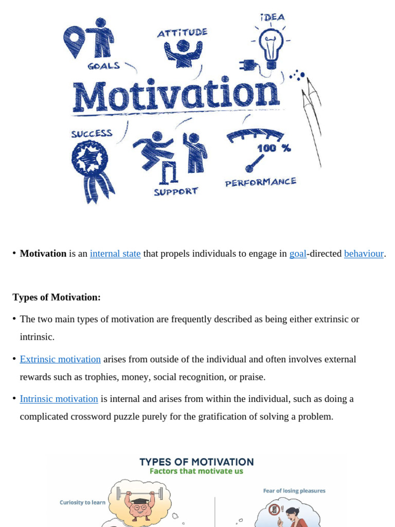Understanding Motivation Types and Theories | PDF | Motivational ...