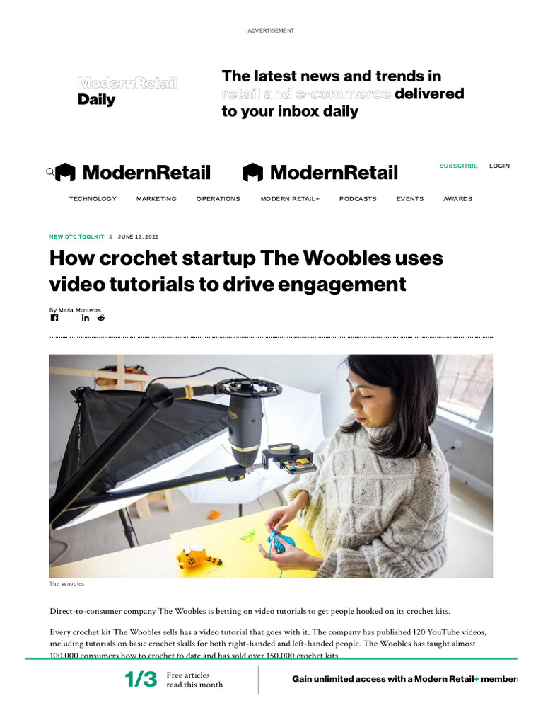 How Crochet Startup The Woobles Uses Video Tutorials To Drive ...