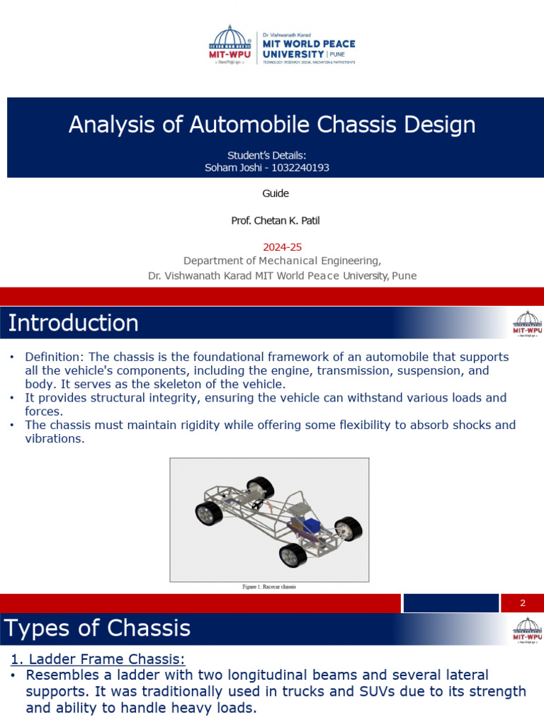 Automobile Chassis Design Analysis 2024 | PDF | Stress (Mechanics) | Force