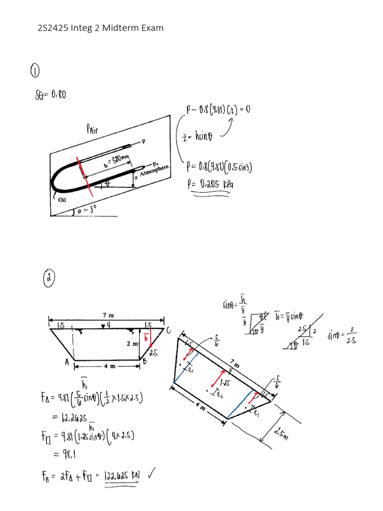 2S2425 Integ 2 Midterm Exam (Soln) | PDF