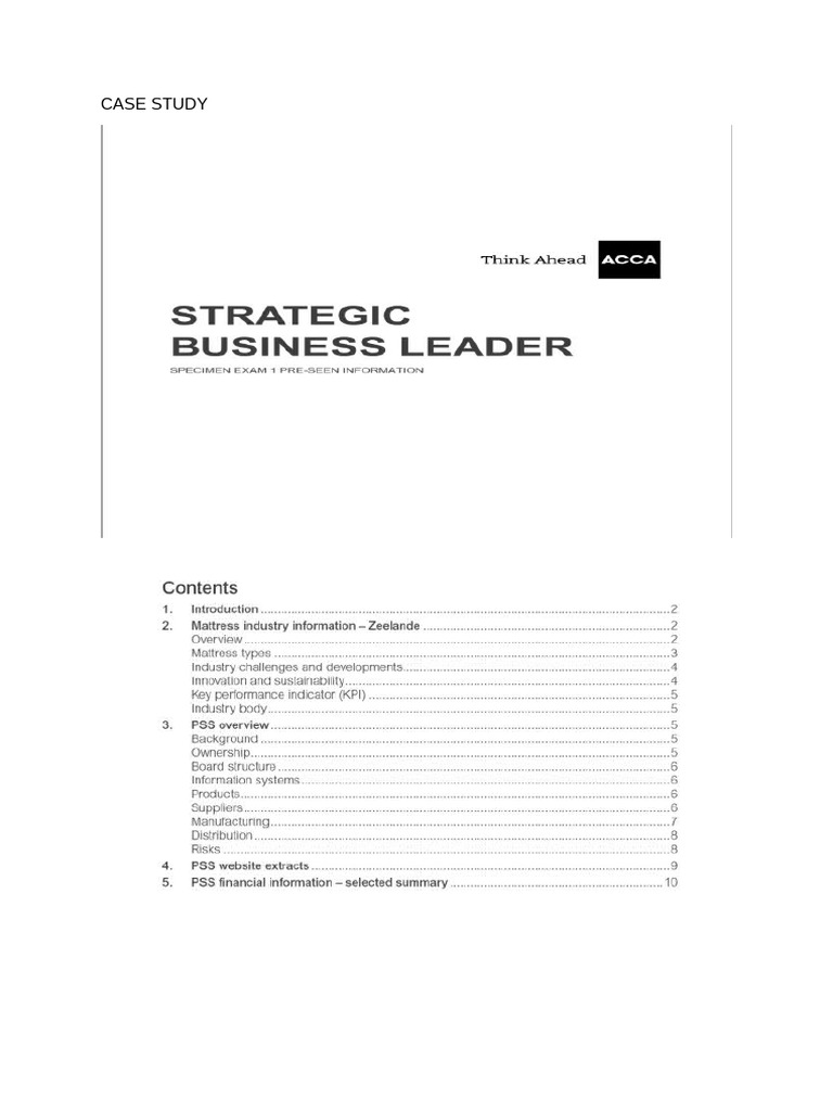 Case Study PSS | PDF