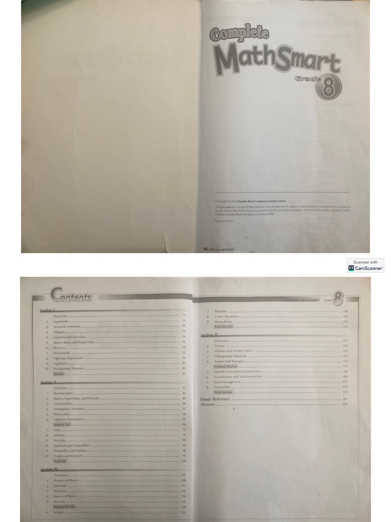 Complete Math Smart 8 | PDF