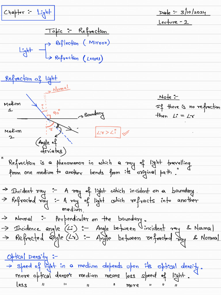 Light Notes Class 8th - 241003 - 180250 | PDF