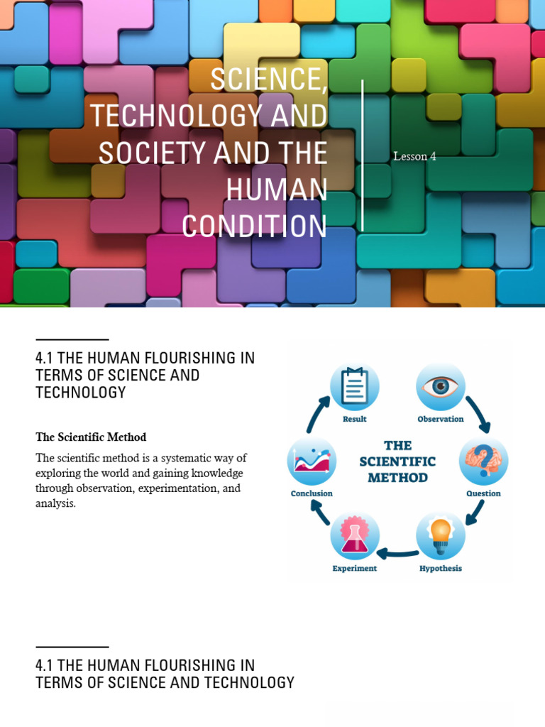 Lesson 4 Science, Technology and Society and The Human Condition | PDF | Science | Hedonism