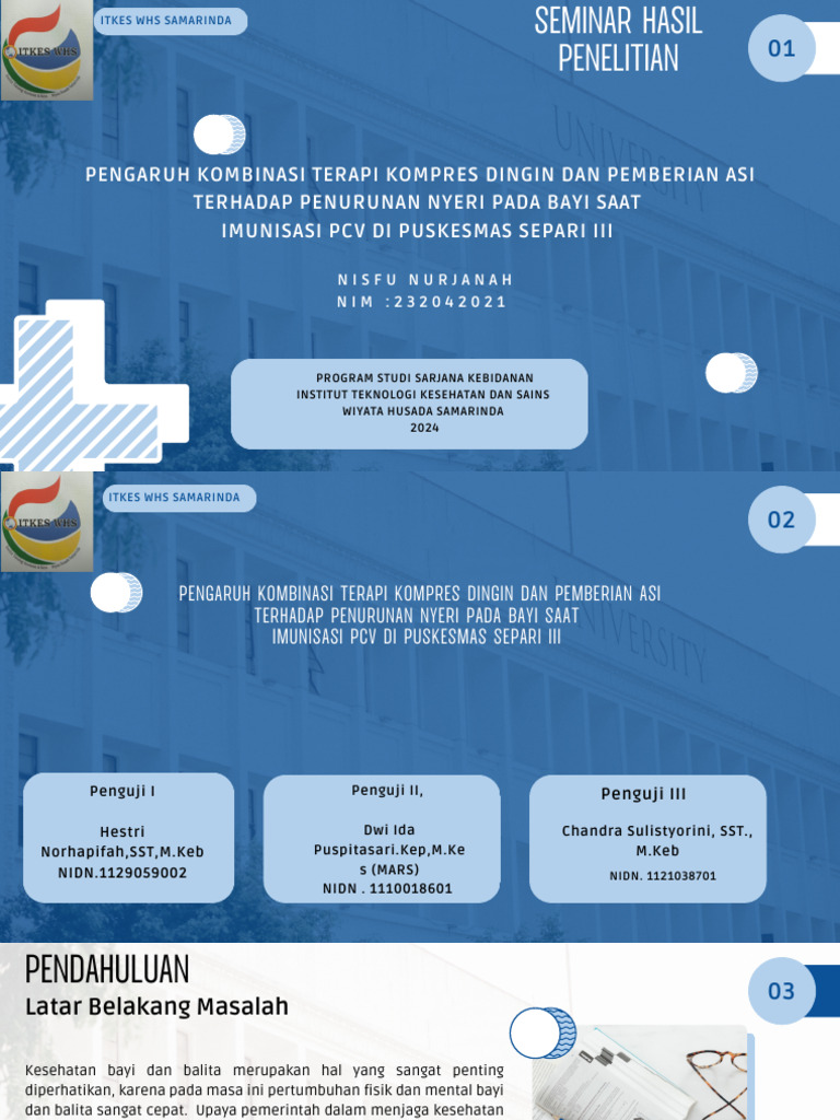 Pengaruh Kombinasi Terapi Kompres Dingin Dan Pemberian Asi Terhadap Penurunan Nyeri Pada Bayi ...