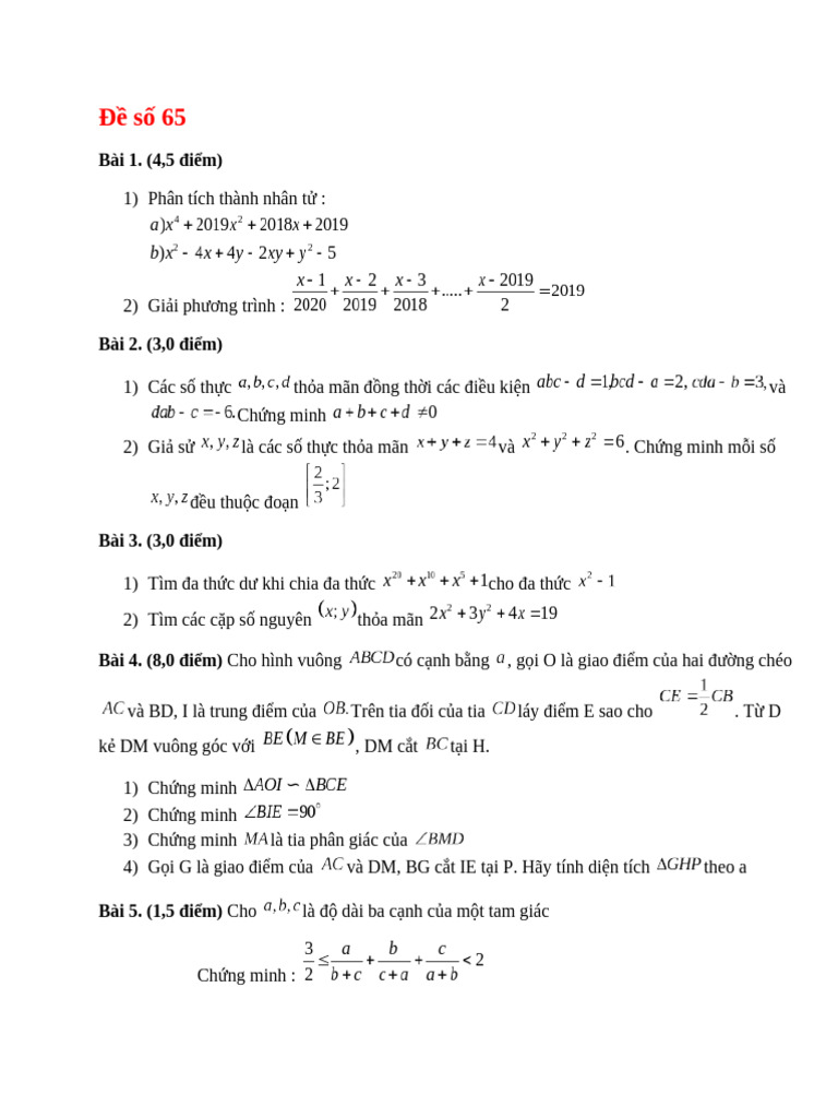 Bài 1. (4,5 điểm) | PDF