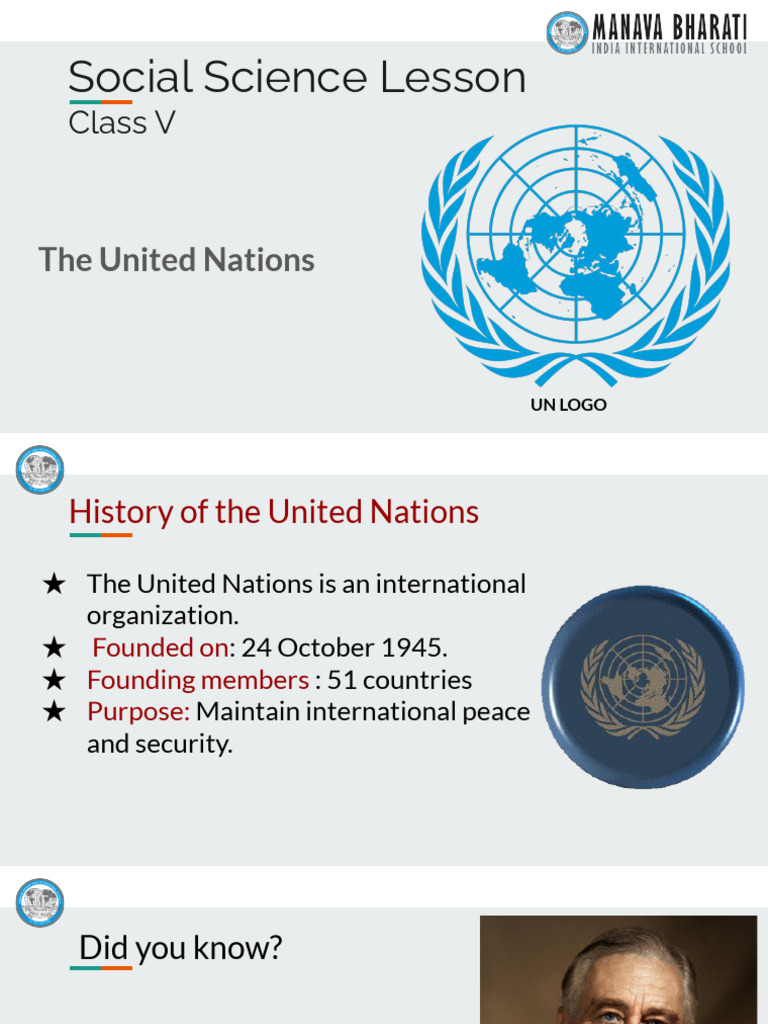 United Nations Overview for Class V | PDF