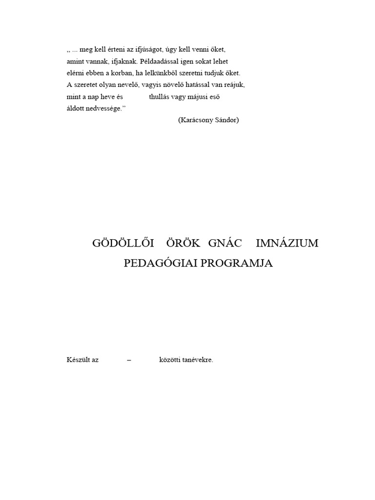 GTIG Pedagogiai Program Mod 2020 | PDF