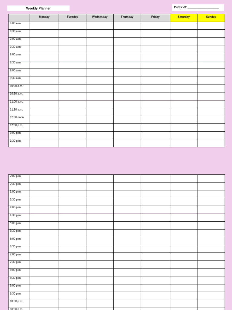 30 Minute Planner Revised | PDF