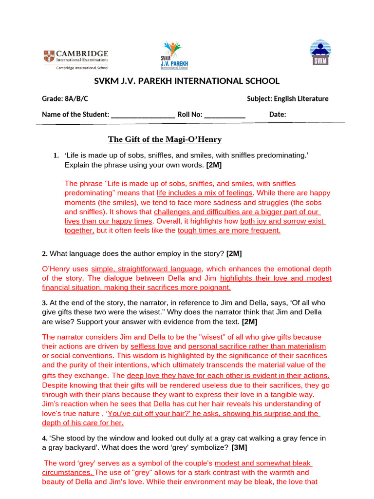 Gift of the Magi: Themes & Analysis | PDF | Love | Altruism
