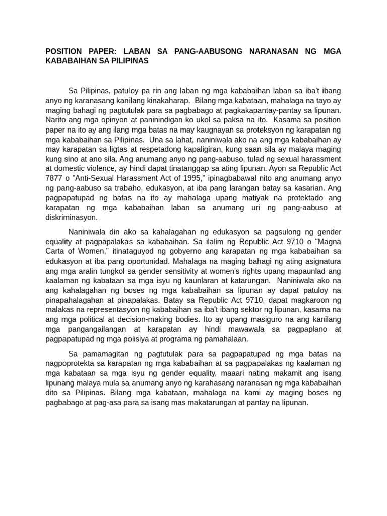 Position Paper | PDF