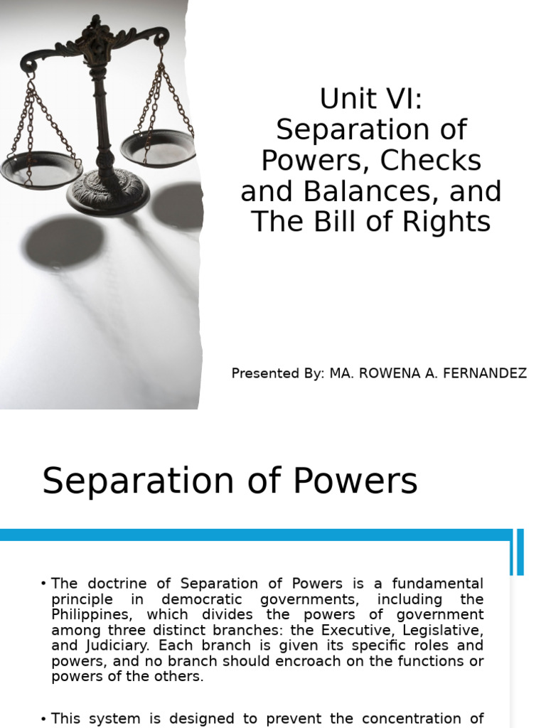 Separation of Powers and Bill of Rights | PDF | Ex Post Facto Law ...