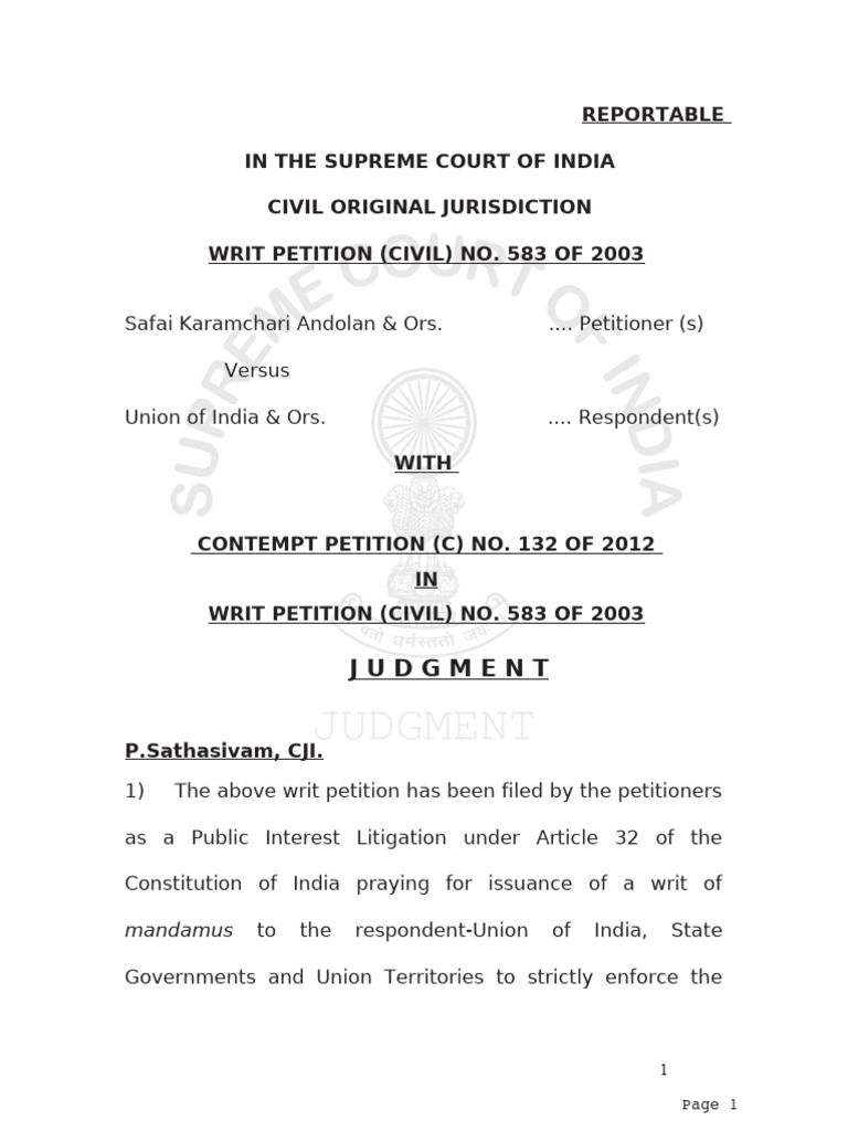 Supreme Court Judgement | PDF