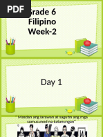 Grade 6 FILIPINO - WEEK 2 | PDF