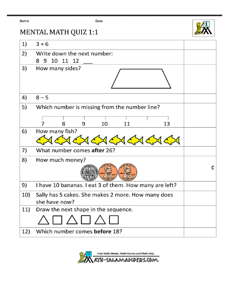 1st-Grade-Math-Worksheets-Mental-Math-1.gif 1,000×1,294 Pixels | PDF