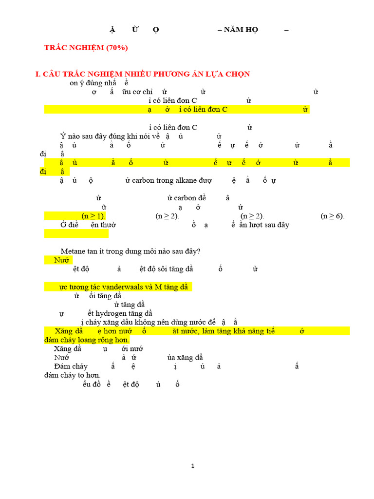 SỬA BÀI - ÔN TẬP GK2 HOÁ 11 | PDF