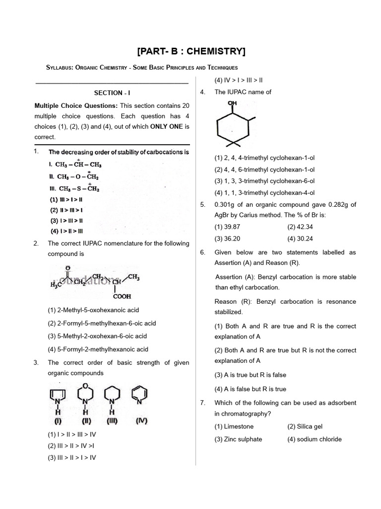 GOC Assignment Sheet For FTS 4 | PDF | Distillation | Isomer