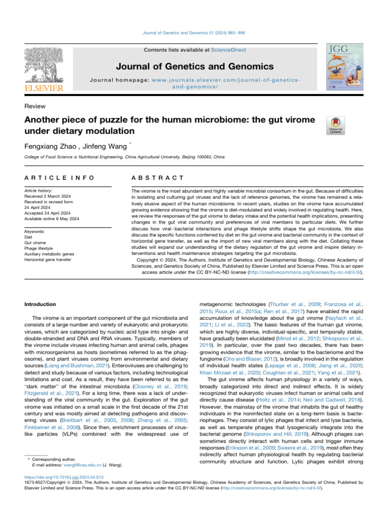 Another Piece of The Puzzle For The Human Microbiome The Gut Virome ...
