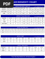 Sublimation Size Chart | PDF | Clothing | Fashion