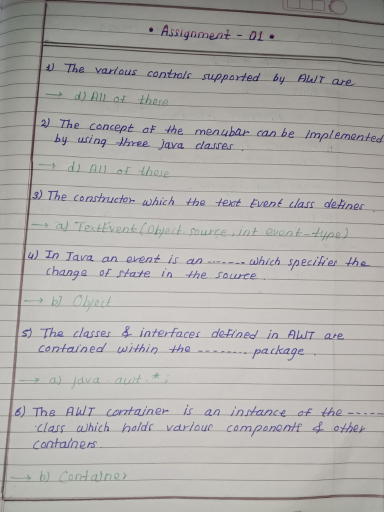 Java AWT Components and Layouts Guide | PDF