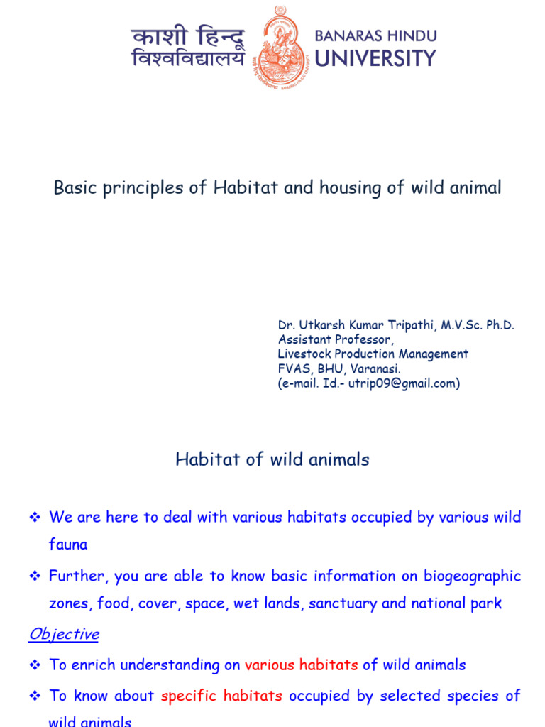 Habitat Principles for Wild Animals | PDF | Habitat | Himalayas