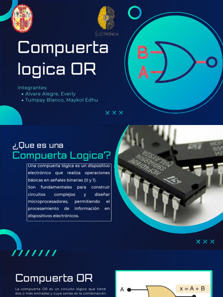 Compuerta OR Expo | PDF | Puerta lógica | Red eléctrica
