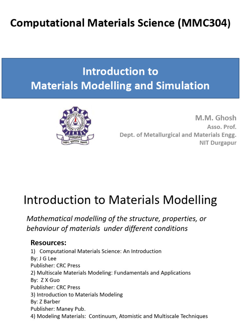 1. Intro - MMC304 - MMG | PDF | Polymers | Molecular Dynamics